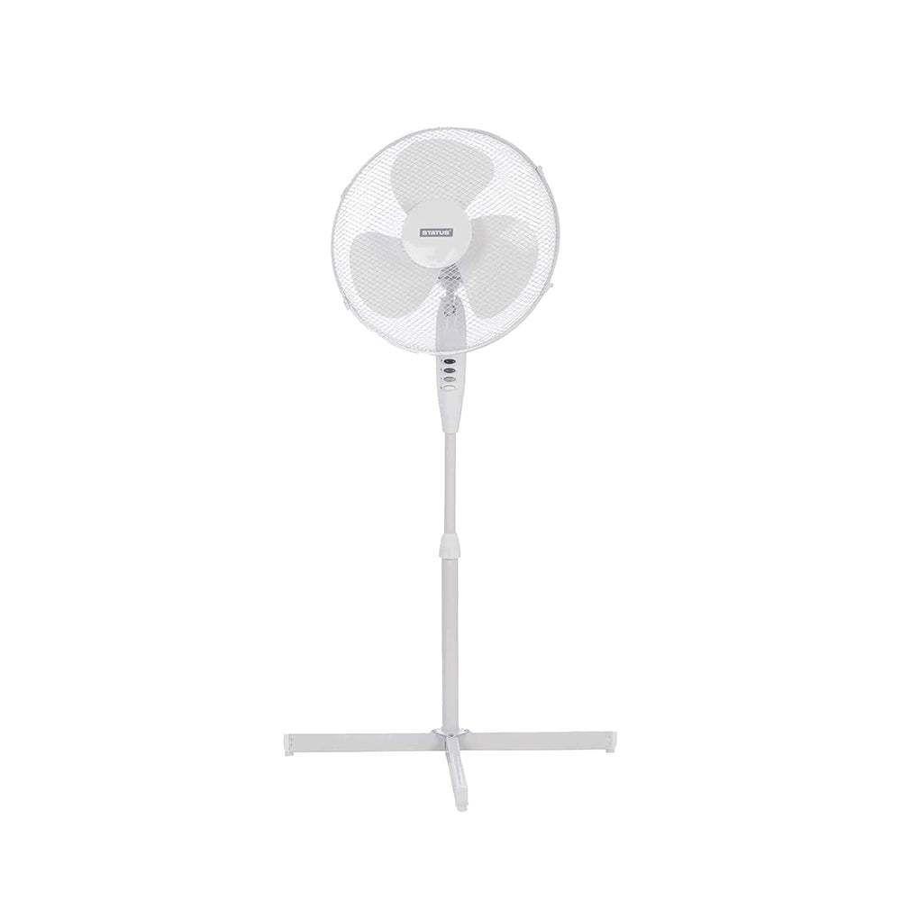Status 16-Inch White Standing Fan ¨C 3-Speed Adjustable Pedestal Fan ...