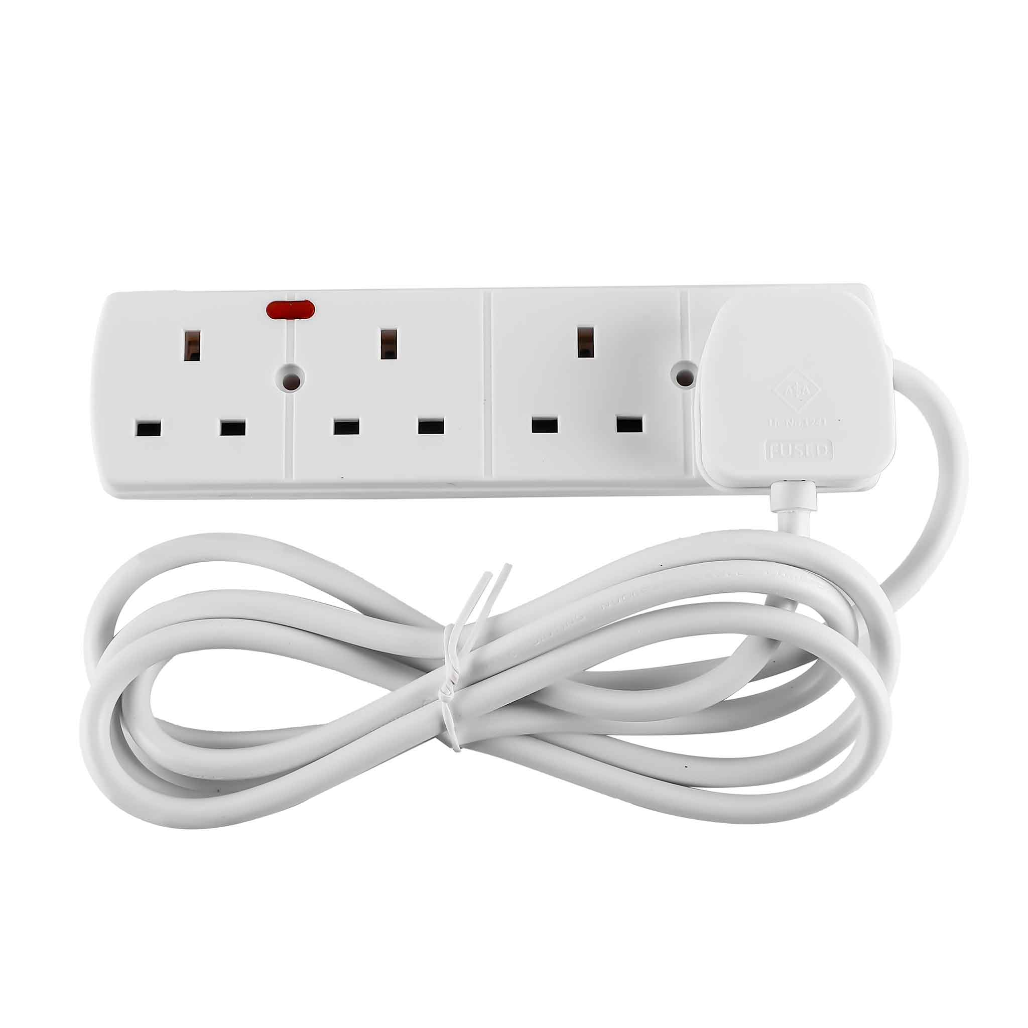 4Way Extension Lead 2M – Selected Finds