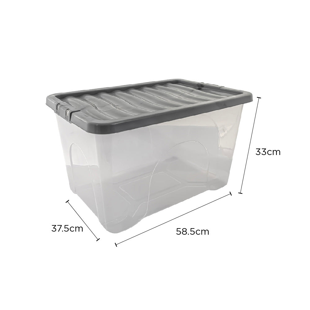 65L Recycled Plastic Crates with Lids - Eco-Friendly Strong Storage ...