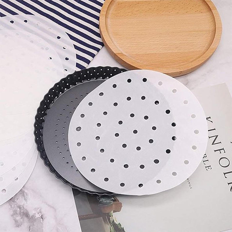 Air Fryer Round Sheets 20cm 50PK ¨C Non-Stick Baking Parchment Liners ...