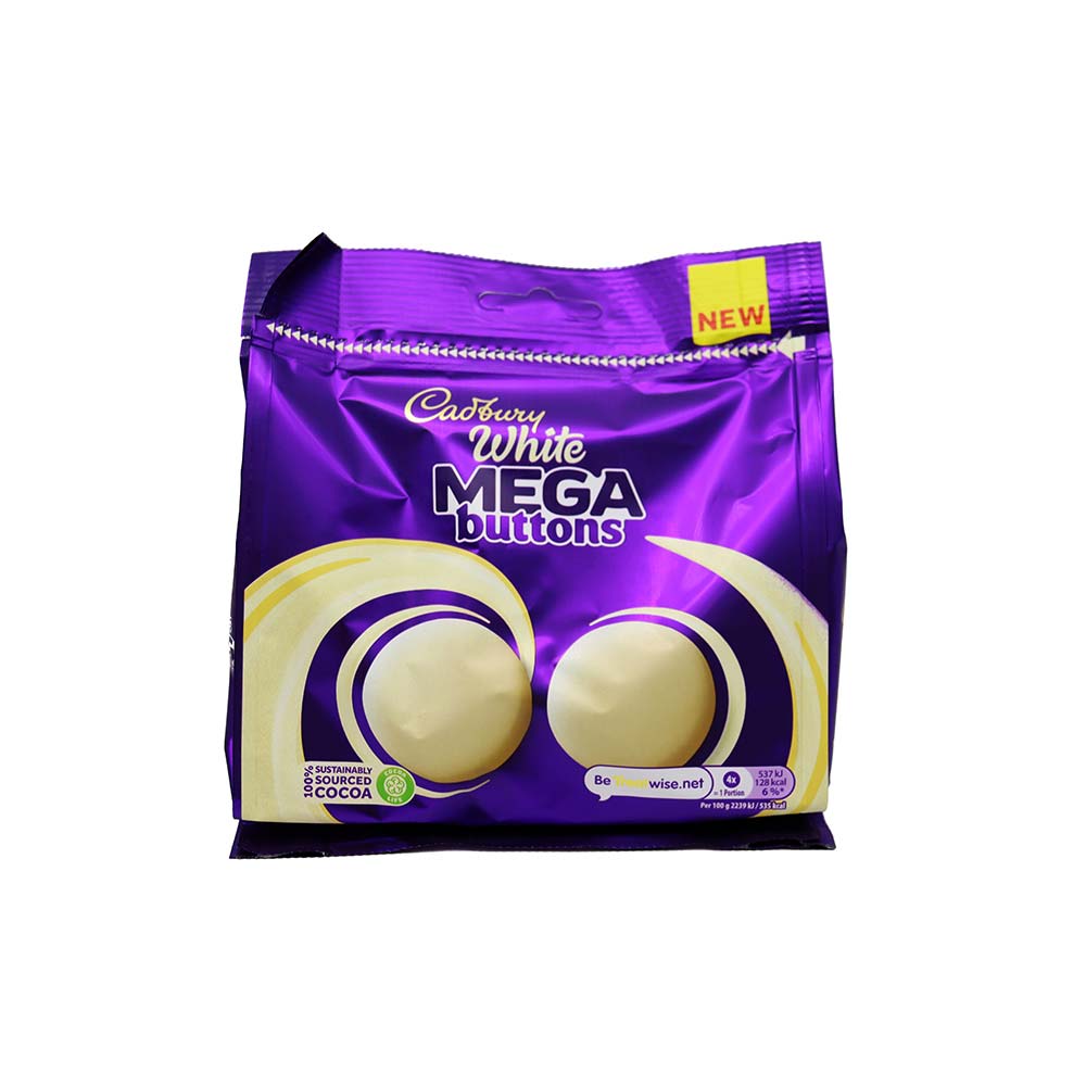 Cadbury White Mega Buttons Chocolate 192g – Selected Finds
