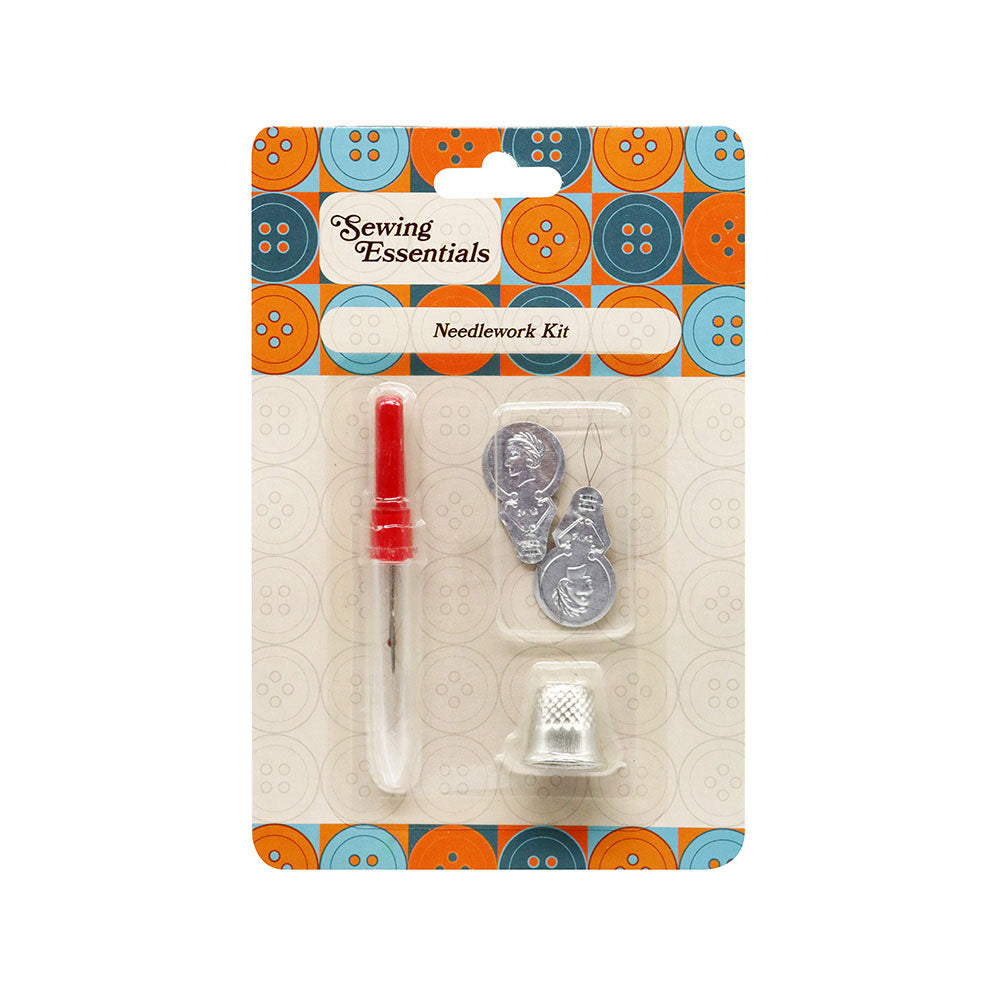 Needlework Kit, Complete Sewing Starter Set with Threads Pins and ...