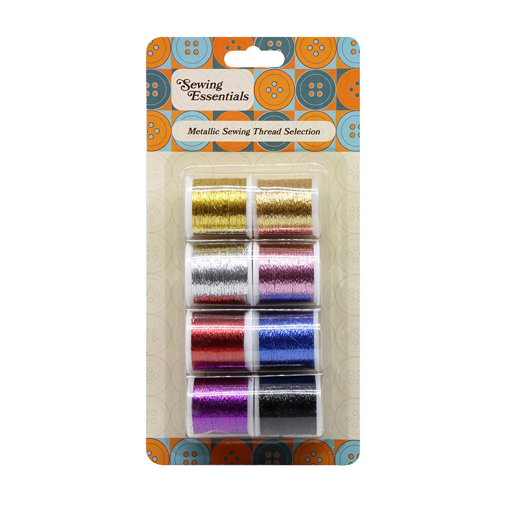 Metallic Sewing Classic Thread 8PC, Strong Shiny Threads for Craft and ...