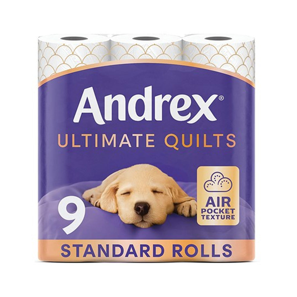 Andrex Quilted Toilet Paper 3 Ply Soft Luxury Bathroom Tissue ...