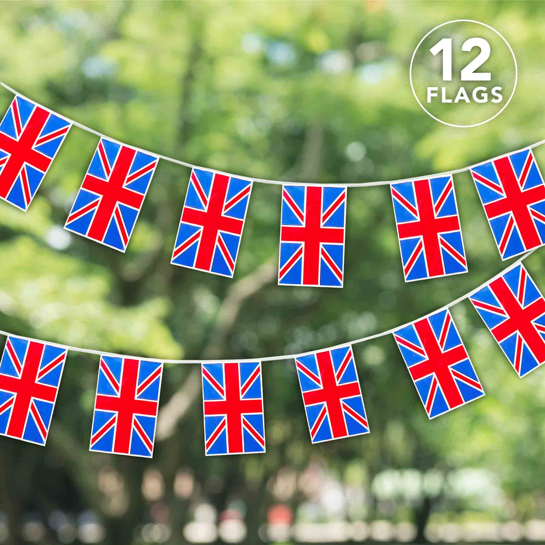 12 Bunting-Plastic Square Union Jack – Selected Finds