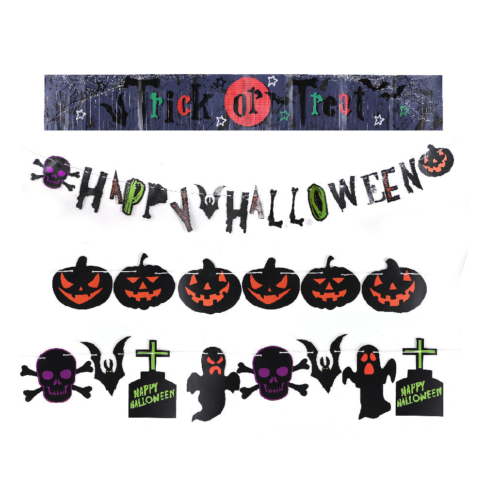Spooky Banners 4Pack ¨C Halloween Party Hanging Decorations – Selected ...