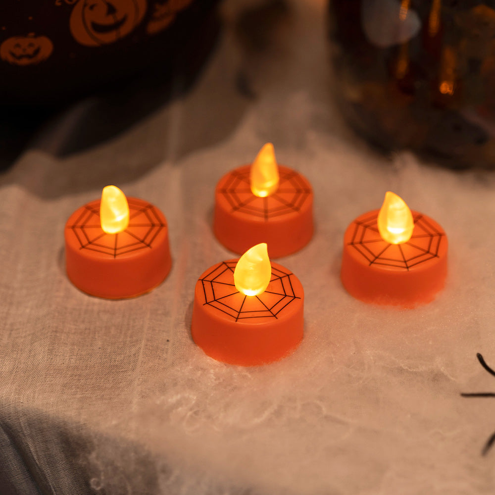 Flickering Tealight 4PK ¡§C LED Halloween Candle Decorations – Selected ...
