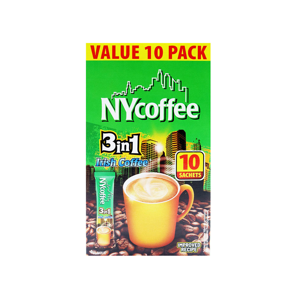 NY Coffee 3 in 1 Irish Coffee Flavour 10 Sachets x 2 Pack – Selected Finds