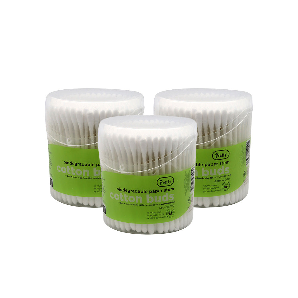 Pretty Cotton Buds 200PCS Paper Stem Drum Beauty Swabs – Selected Finds